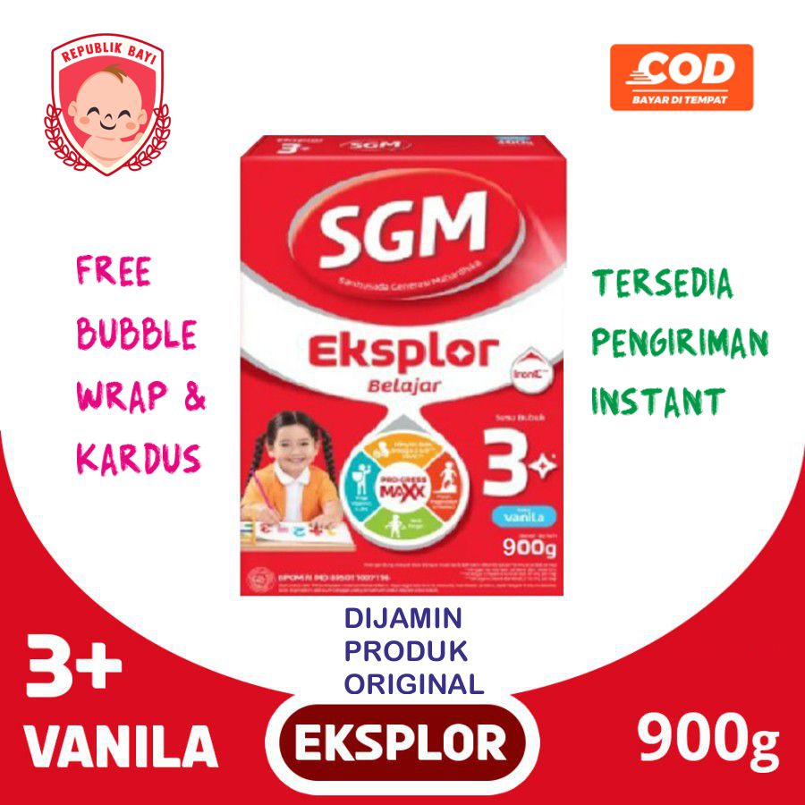 Jual SGM Eksplor 3 3+ Vanila Vanilla 900gr 900 gram MURAH FREE DUS BUBBLE | Shopee Indonesia