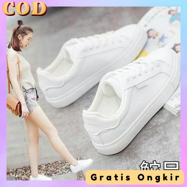 Jual Sneaker Simpel Elegan Sepayi Kuliah Formal Sepati Ket Skolah Sepaptu Cewe Cantik Sneake ...