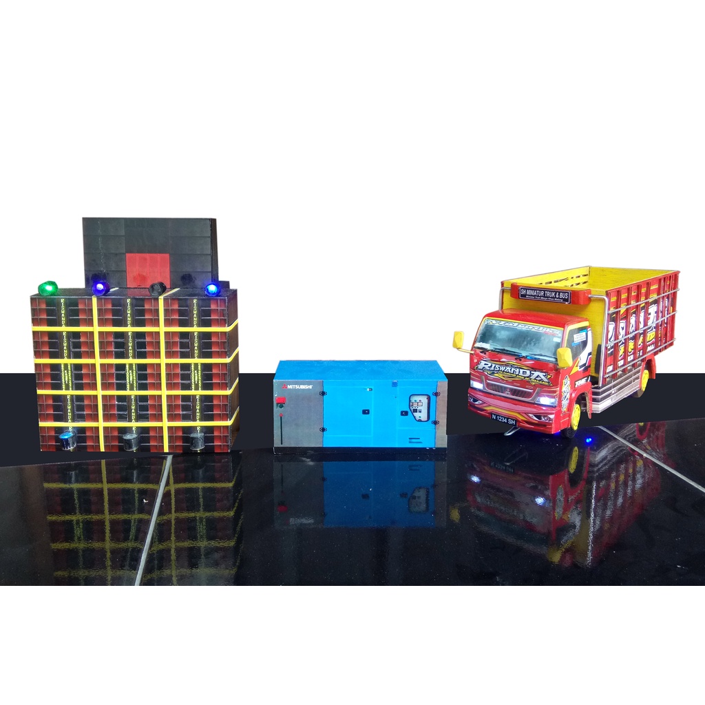 Jual Paket Komplit Miniatur truk sound RISWANDA model Karnaval | Shopee ...