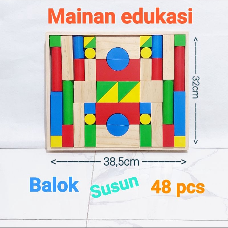 Jual edukasianakpintar_indonesia - Mainan edukasi Balok Susun Besar ...