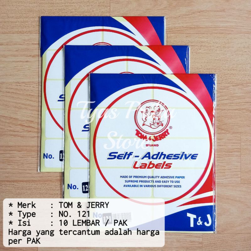 Jual TOM & JERRY - Labels No. 121 Untuk Nama 10 Lembar [ 1 PAK ...