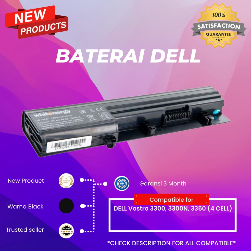 Jual Baterai Laptop DELL Vostro 3300 3300N 3350 (4 CELL) | Shopee Indonesia