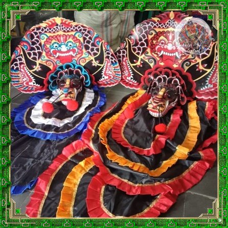 Jual devil barongan caplok barongsai barong caplok kayu ada kain ...