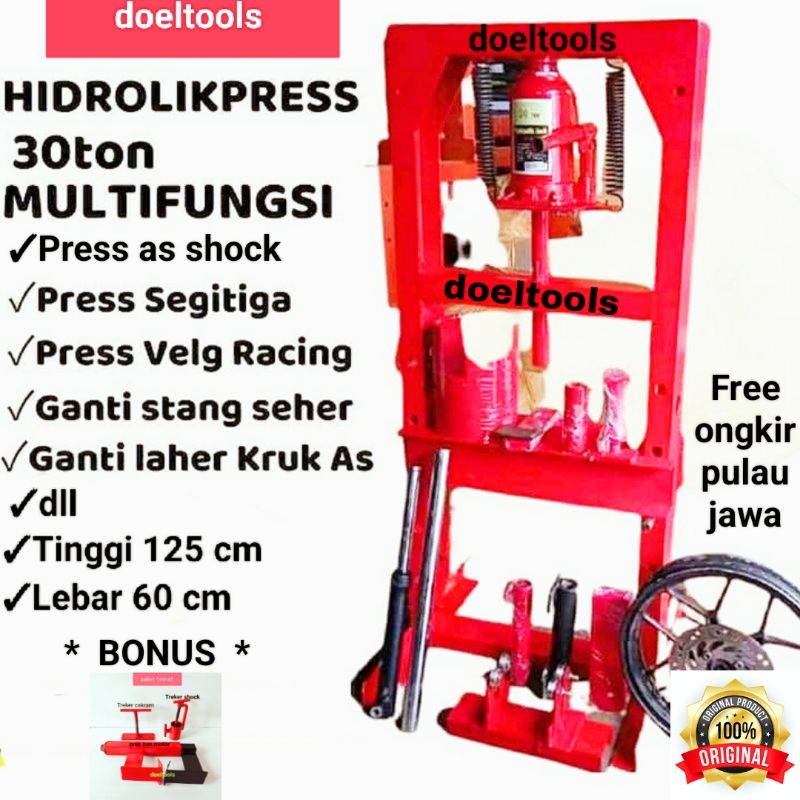 Jual ALAT PRES MULTIFUNGSI 30 TON pres VELG segitiga as shock depan ...