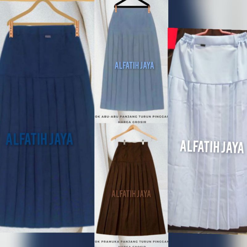Jual SERAGAM SEKOLAH rok panjang pliskit model turun pinggang Untuk SD ...