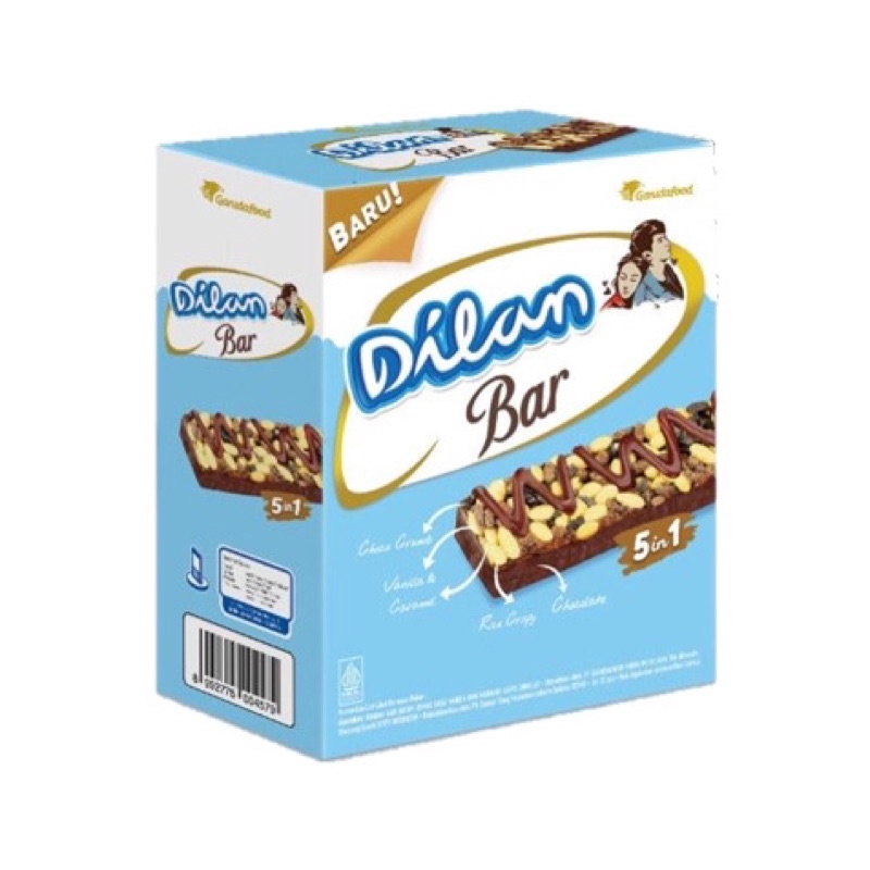 Jual Dilan Bar 5 in 1 Choco Crumb Vanilla & Caramel 18g Isi 12pcs ...