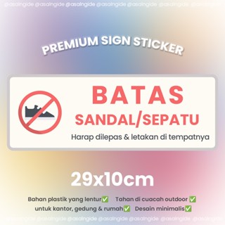 Jual STIKER BATAS SANDAL / SEPATU - SIGN STICKER - stiker dinding ...