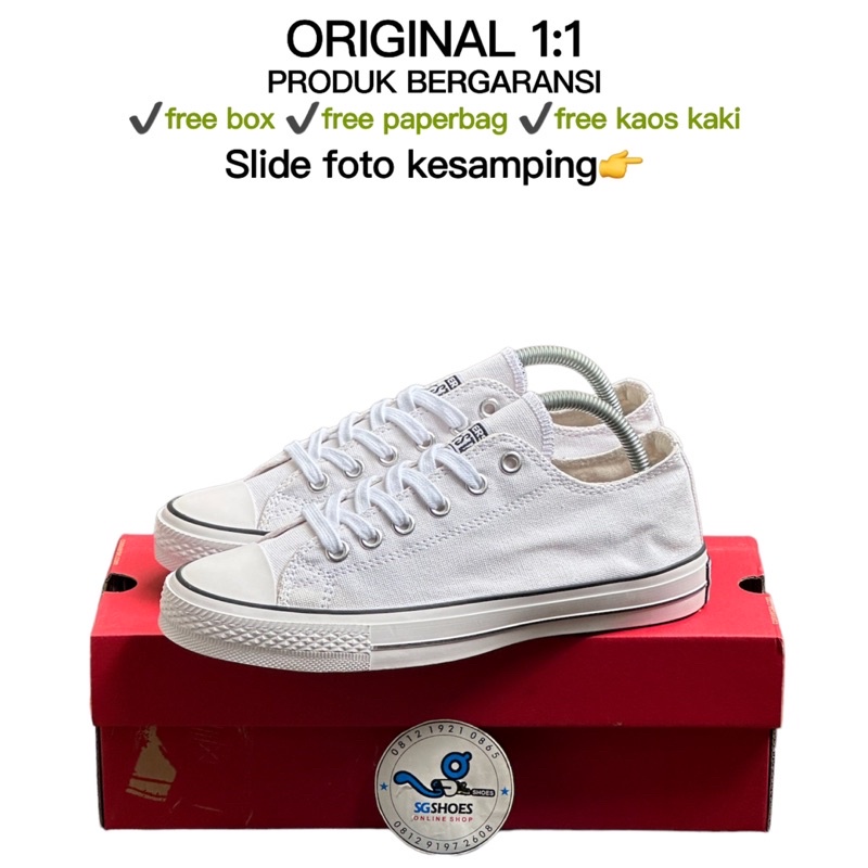Jual Sepatu Converse Allstar Full White Classic Premium Quality Sepatu ...