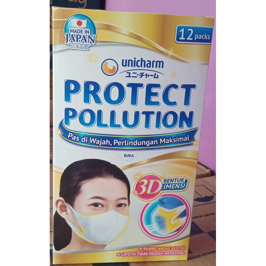 Jual Masker Unicharm Protect Pollution 3D Masker Made In Japan BOX ...