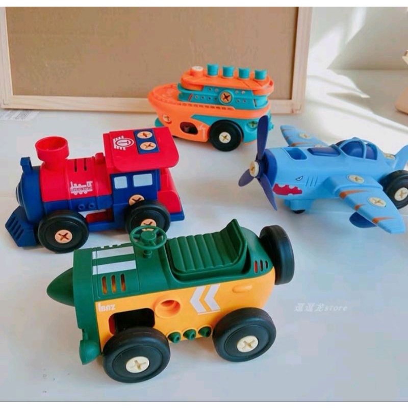 Jual DIY Retro Car Transport Mainan Bongkar Pasang Mobil Mainan Edukasi ...