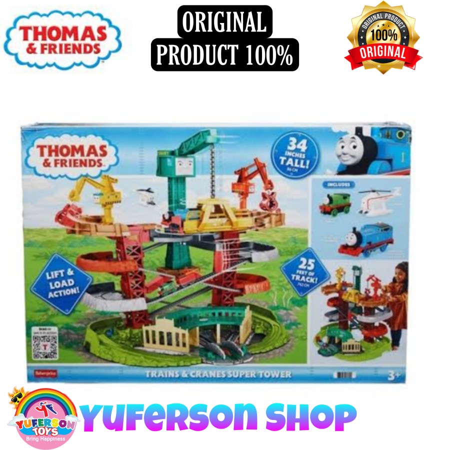 Jual Thomas & Friends Trains & Cranes Super Tower motorized train Playset | Shopee Indonesia