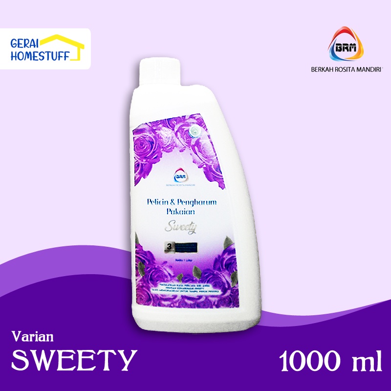 Jual [PACKING SAFETY] BRM Pewangi Setrika Sweety Ungu Botol 1 Liter ...