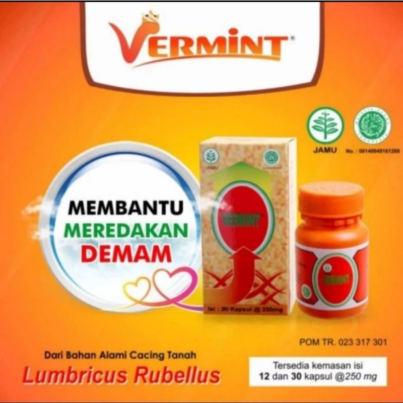 Jual Vermint / Vermin Ekstrak Cacing Lumbricus Obat Demam Dan Typus ...