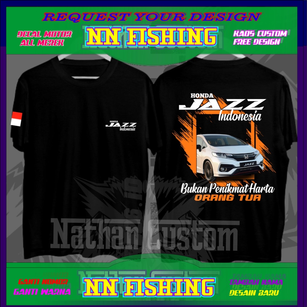 Jual KAOS HONDA JAZZ CLUB INDONESIA GE8,GK5,GD3 ,RS || BAJU KAOS TSHIRT HONDA JAZZ TERBARU ...