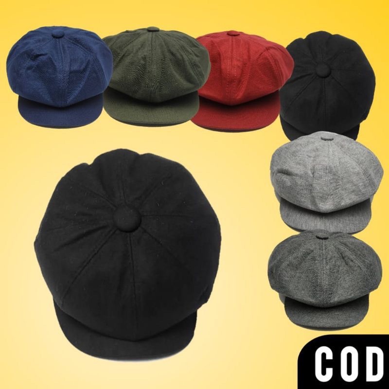 Jual Topi Apolo Newsboy Dewasa Pria Wanita Unisex Topi Seniman Pelukis ...