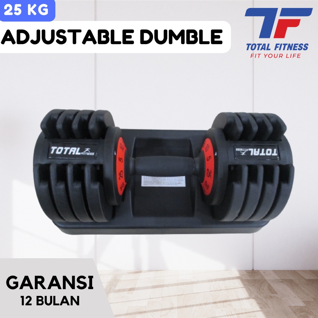 Jual Adjustable Dumble 25 Kg Total Fitness | Shopee Indonesia