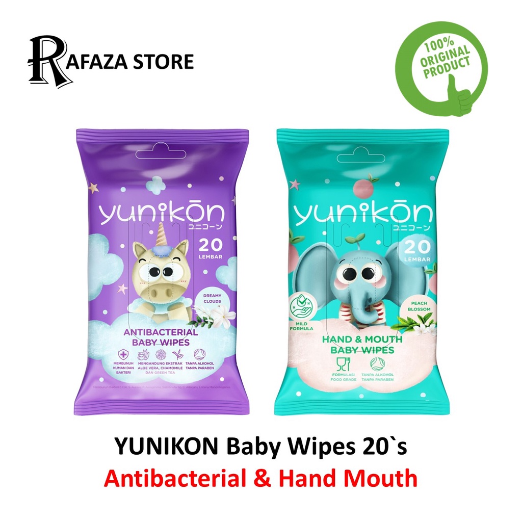 Jual Yunikon Baby Wipes Tissue Basah 20`s | Shopee Indonesia