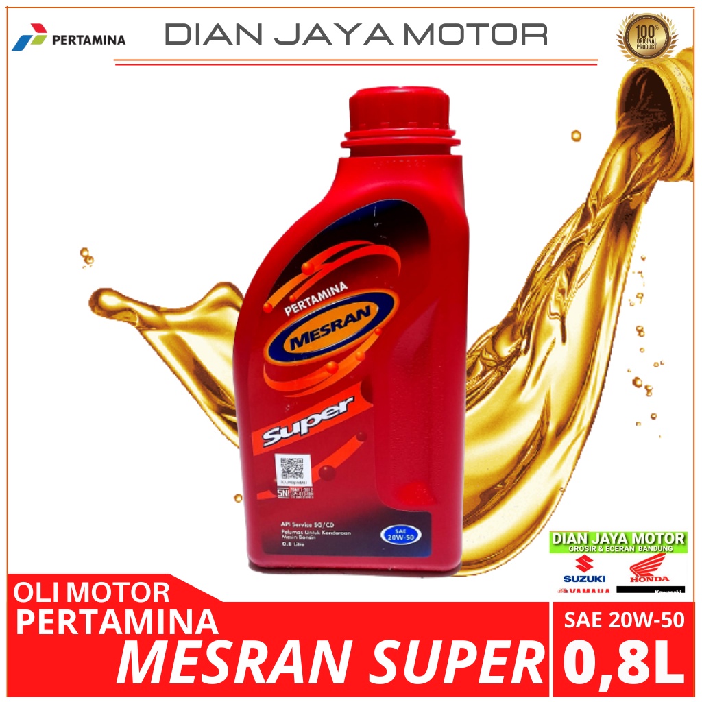 Jual MESRAN SUPER 0,8 L SAE 20W-50 OLI MESIN PERTAMINA MESRAN SUPER 800 ...