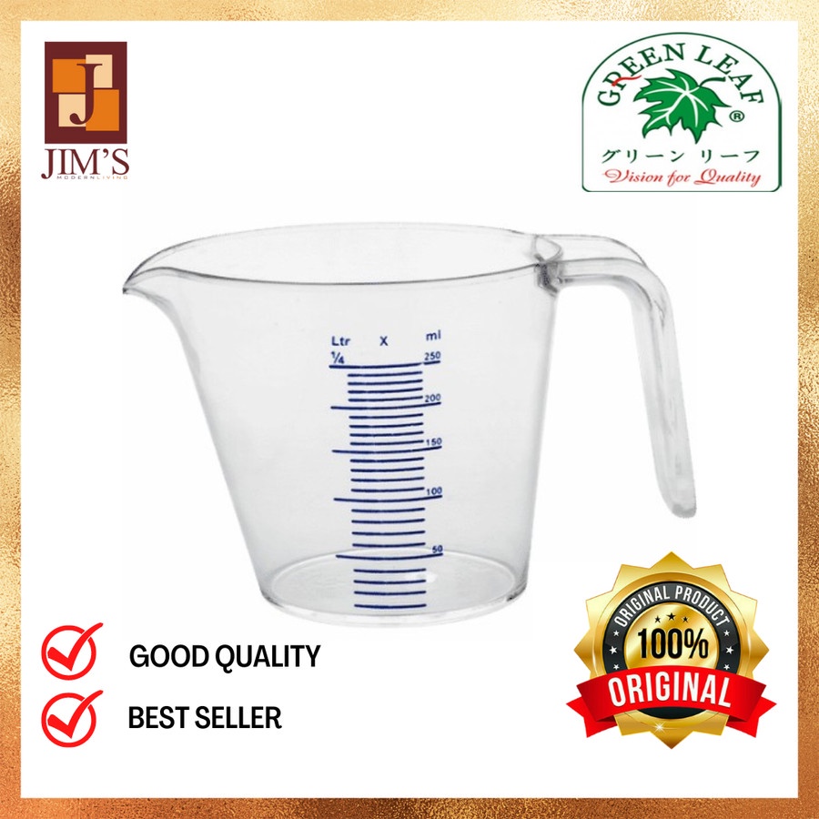 Jual Gelas Takar / Gelas Ukur Plastik Green Leaf 1822 350ML | Shopee ...