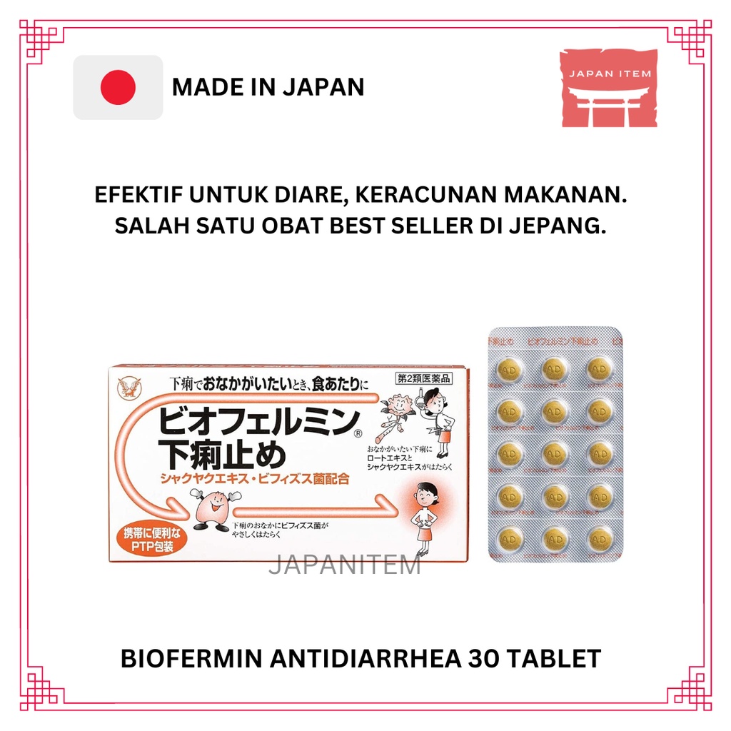 Jual Biofermin antidiarrhea 30 tablet obat diare japan | Shopee Indonesia