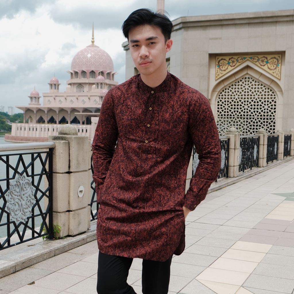 Jual Bathix - Koko Kurta Sultan Pria Muslim Premium Batik Pattern Black ...