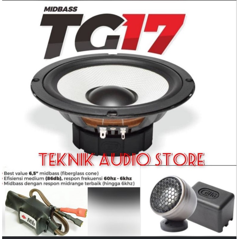 Jual Speaker Split Cello Midbass TG17 Tweeter Fullrange Solution fit 2022 | Shopee Indonesia