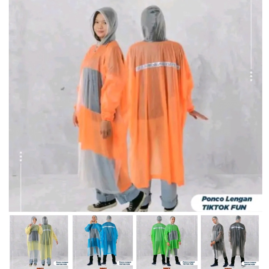 Jual Jas Hujan Ponco Kelelawar Lengan Tiktok Fun Ibex | Shopee Indonesia