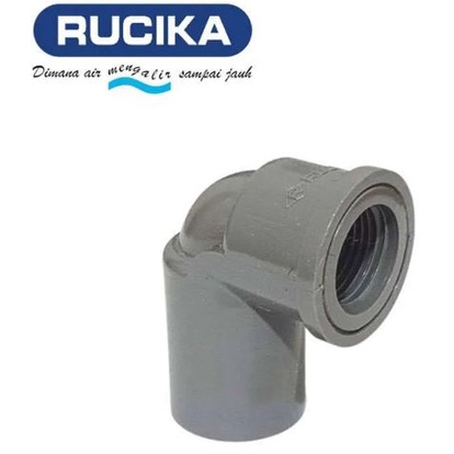 Jual Knee Knie Drat Dalam Faucet Elbow PVC Rucika 1/2" 3/4" 1/2x3/4" | Shopee Indonesia