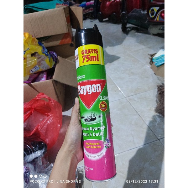 Jual Baygon AEROSOL anti nyamuk lalat & kecoak sweet flower garden 600 ...
