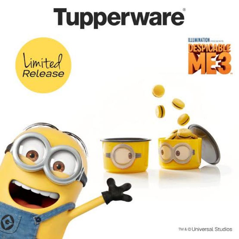 Jual Tupperware Minion Google Canister (2 Pcs) // Toples Kids Karakter ...
