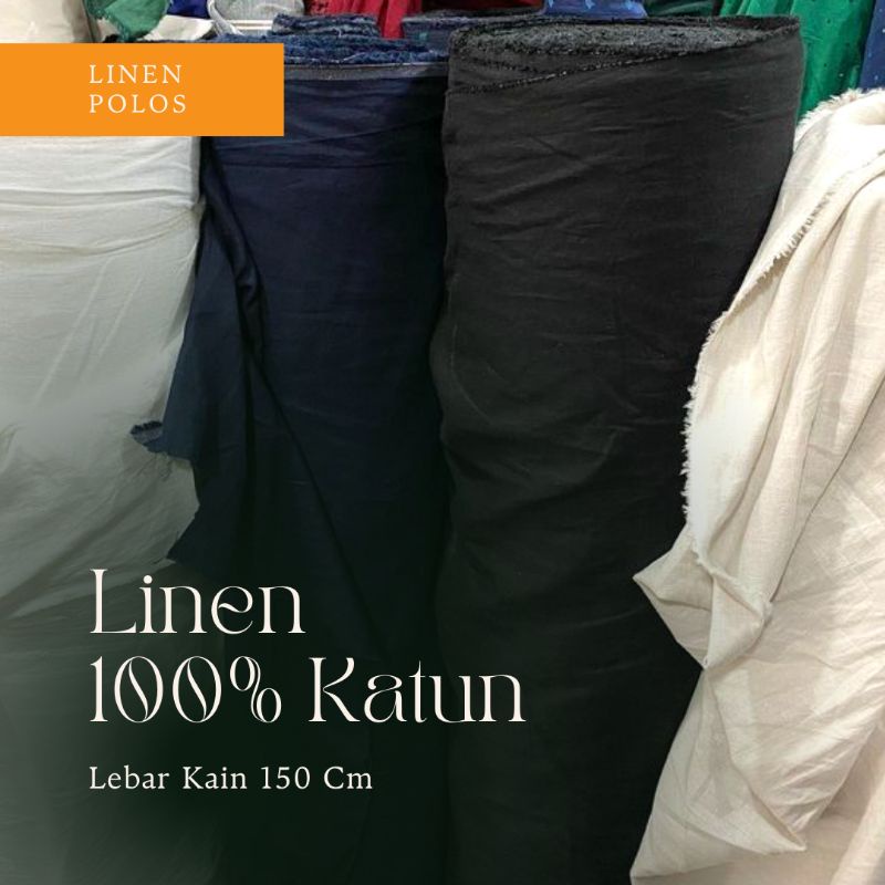 Jual Kain Katun Linen Polos Kain Linen Polos Harga 0,5 Meter | Shopee ...