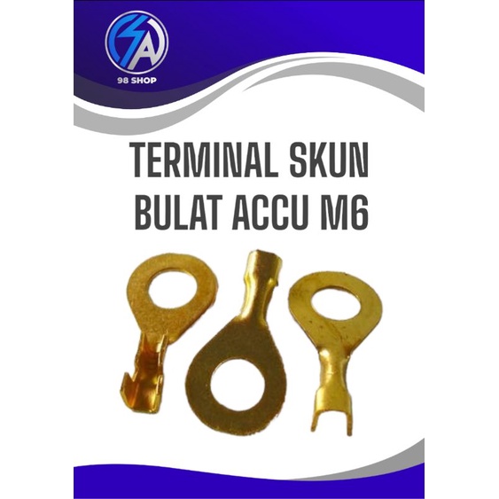 Jual SKUN AKI BULAT M6 / TERMINAL SKUN AKI BULAT M6 / SKUN KABEL / RING ...