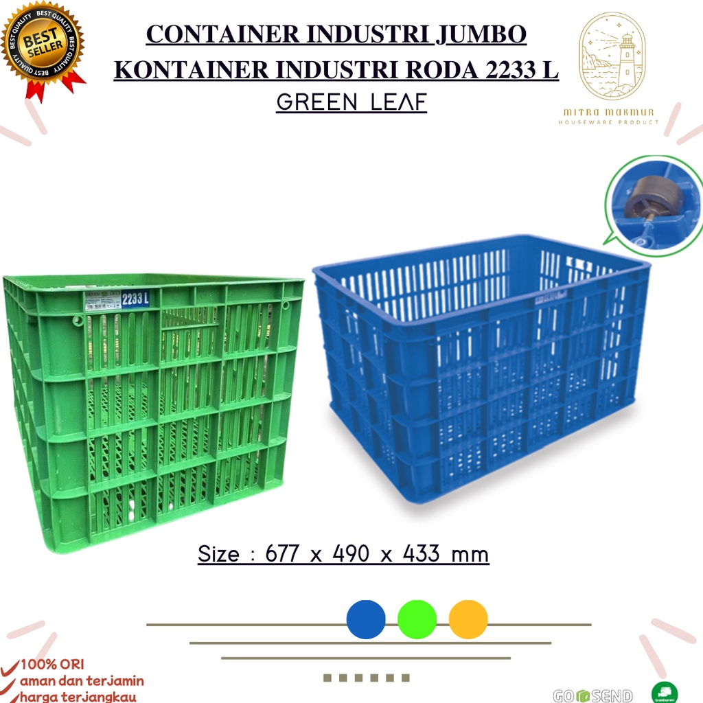 Jual NEW!! KERANJANG INDUSTRI JUMBO 2233 L / CONTAINER INDUSTRI RODA ...