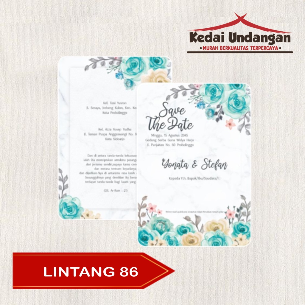 Jual Blangko Undangan Pernikahan Lintang 86 Cantik Model Terbaru ...