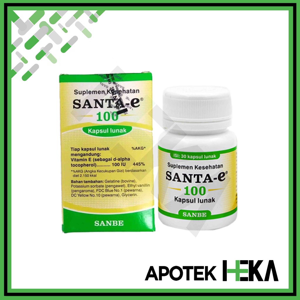 Jual Santa E 100 IU Kapsul Lunak Botol isi 30 - Vitamin E | Shopee ...
