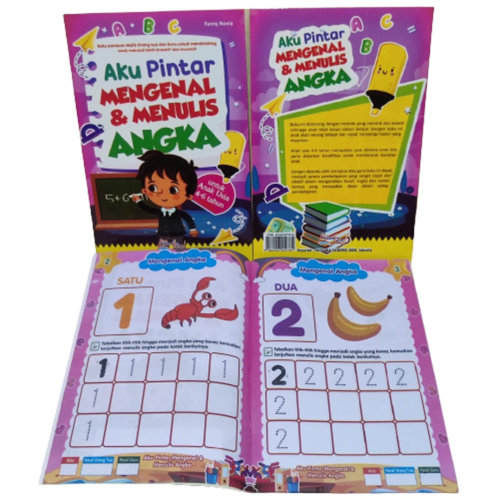 Jual Buku Aku Pintar Mengenal dan Menulis Angka untuk Anak Usia 4-6 ...