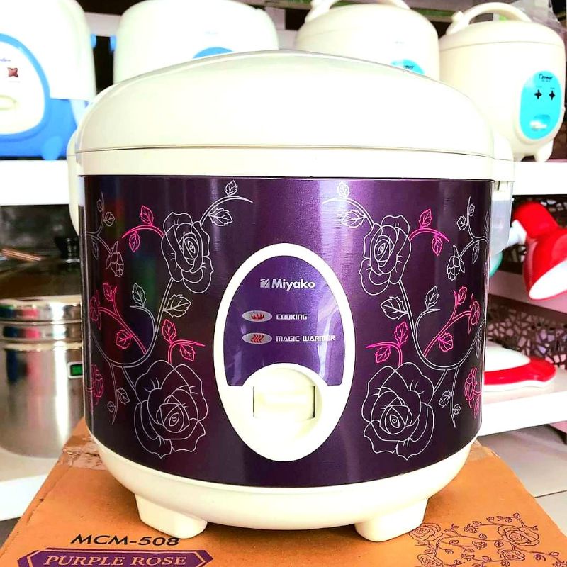 Jual Rice Cooker Miyako MCM-508 Motif Purple Rose / Rice Cooker Miyako ...