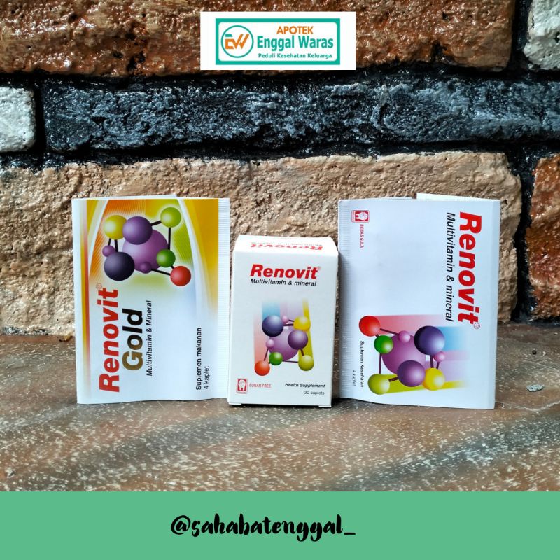 Jual RENOVIT MULTIVITAMIN ISI 4 & 30 TABLET | Shopee Indonesia