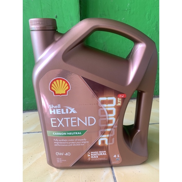 Jual shell helix extend 0W-40.berat 4 liter | Shopee Indonesia