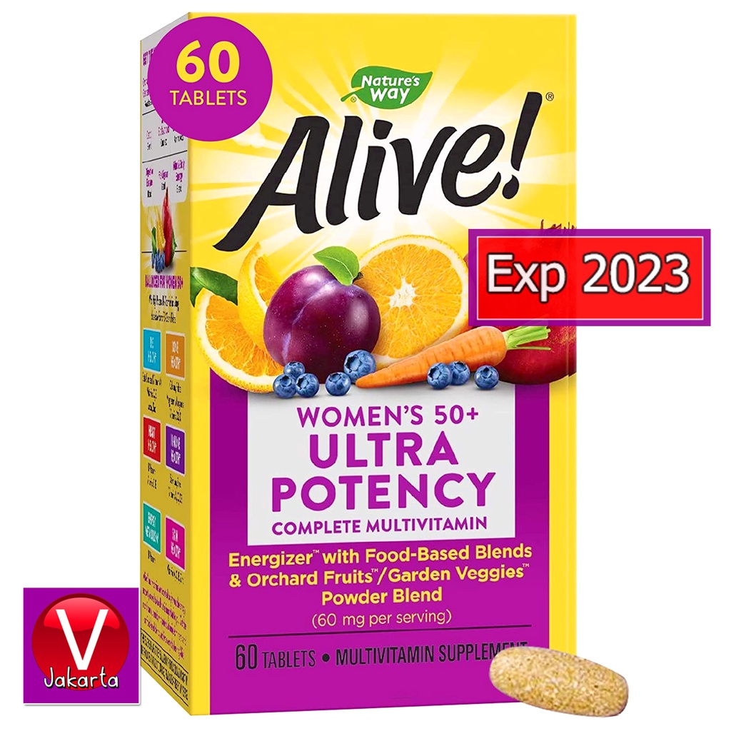 Jual Multivitamin ALIVE Women 50+ Ultra Potency Complete Natures Way 60 ...