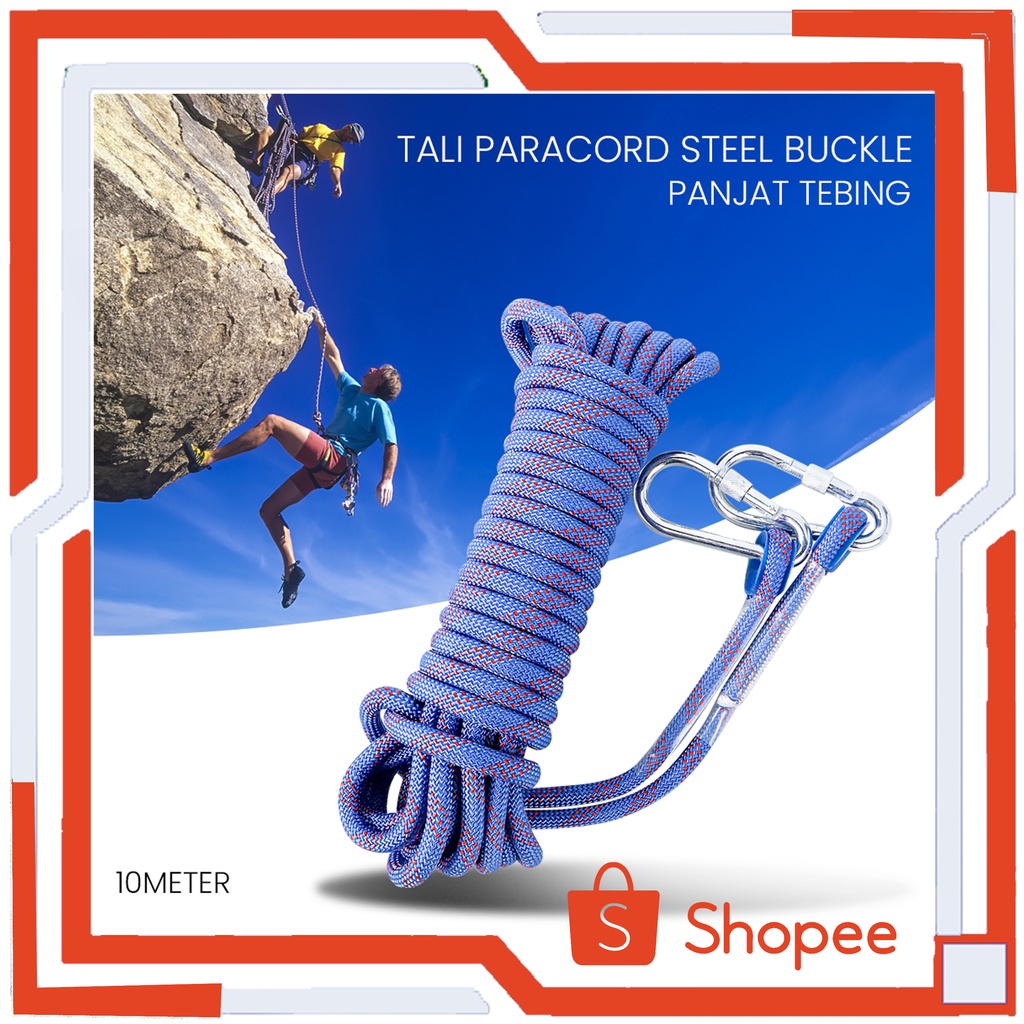 Jual [PROMO] Tali Panjat Tebing Tali Paracord 10 Meter Panjang Tebing ...