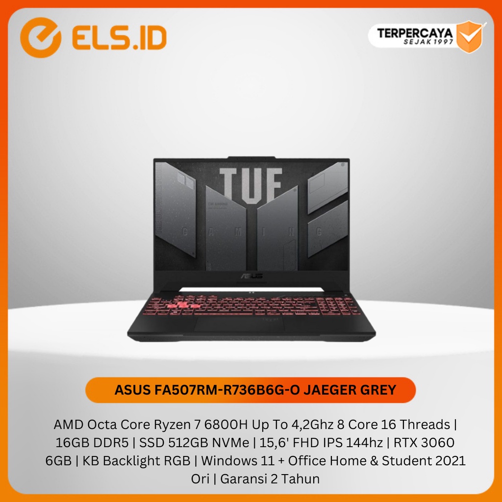 Jual Laptop ASUS FA507RM-R736B6G-O JAEGER GREY | Shopee Indonesia