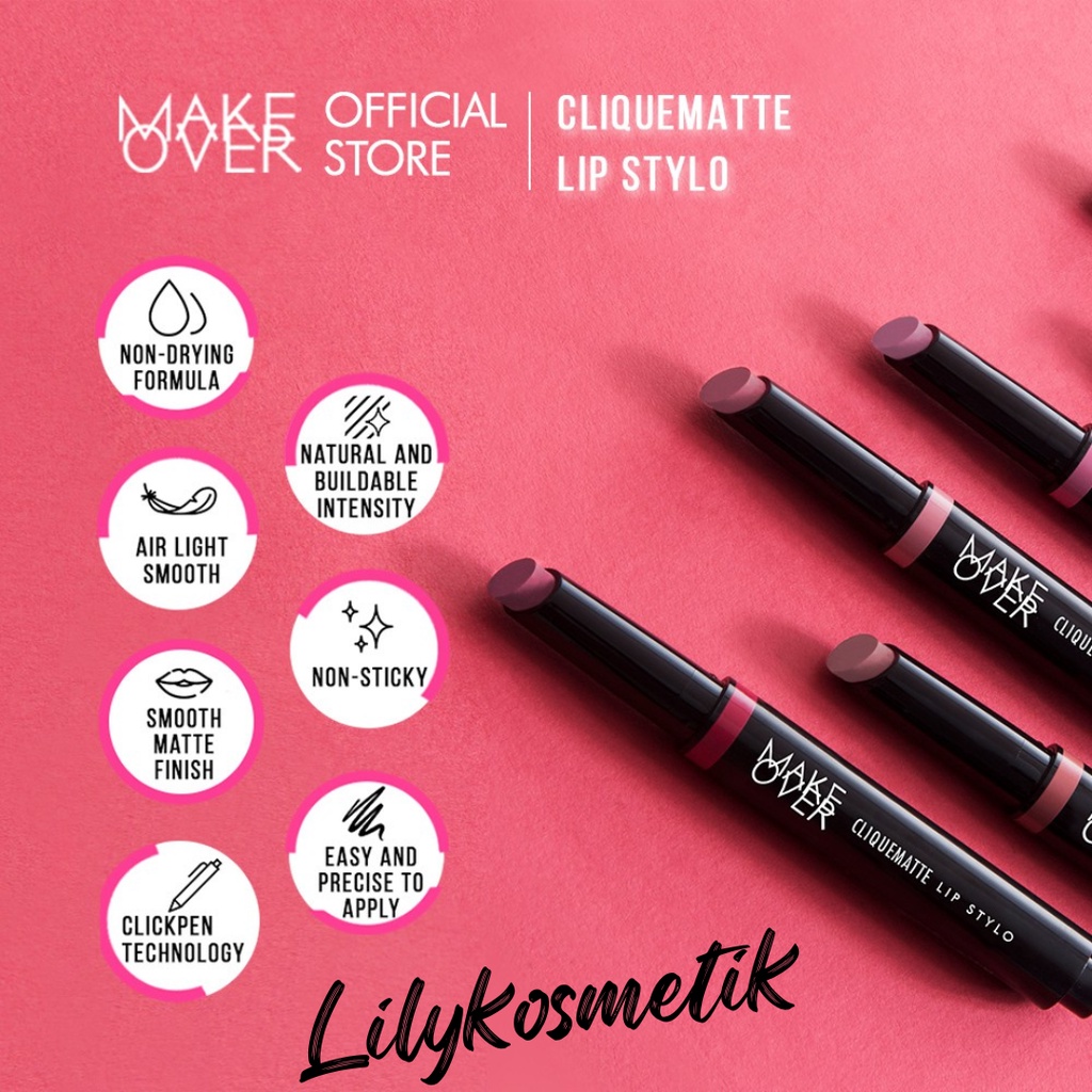 Jual MAKE OVER Cliquematte Lip Stylo 2 g - Lipstick Matte | Shopee ...
