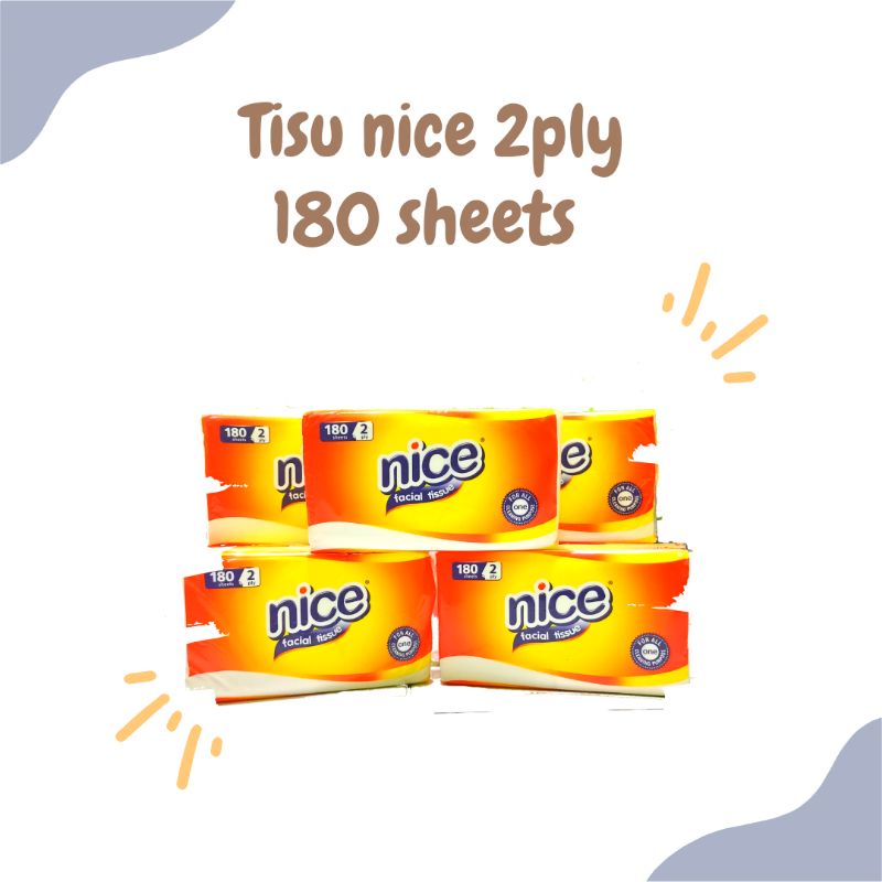 Jual Tisu Nice 2ply 180 sheets (murah) | Shopee Indonesia