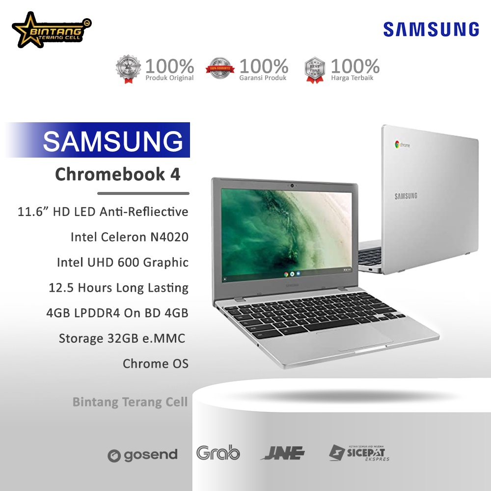 Jual Samsung Laptop Chromebook 4 Xe310xba Ram 4gb Memory 32gb 11 6 Inch