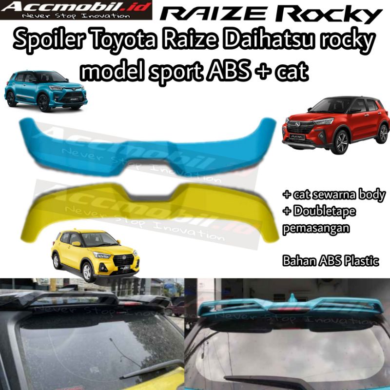 Jual spoiler raize rocky ativa model sport ABS + cat | Shopee Indonesia