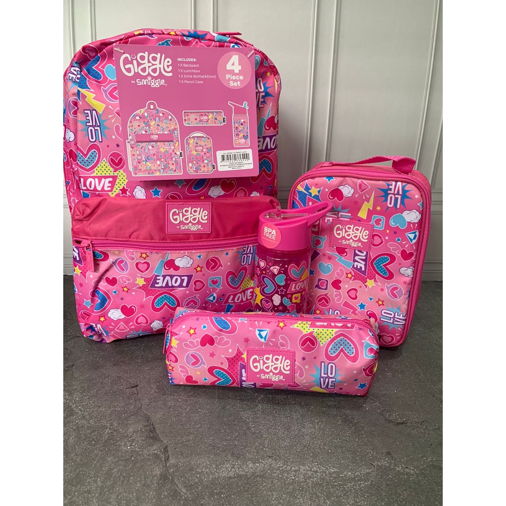 Jual SMIGGLE GIGGLE SET BACKPACK PINK LOVE - SET RANSEL SMIGGLE ...