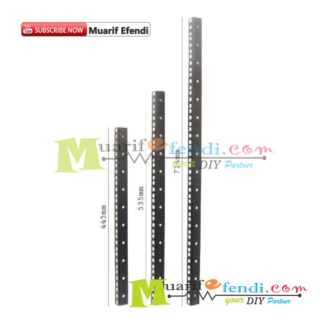 Jual Besi lis Siku Lubang rak hardcase 4U,6U,8U,10U,12U,14U,16U ...