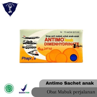 Jual ANTIMO ANAK JERUK 5 ML SACHET/OBAT ANTI MABUK PERJALANAN ANAK/OBAT ...