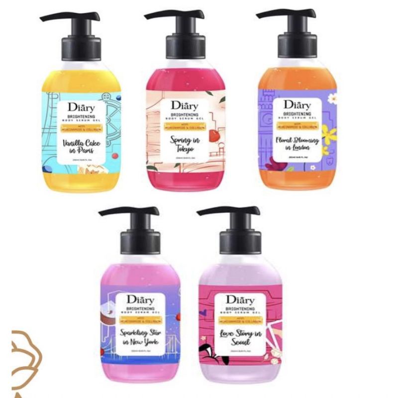 Jual Diary Brightening Body Serum Gel 250ml | Shopee Indonesia
